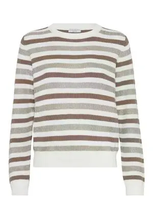 BRUNELLO CUCINELLI Striped Cotton Jumper