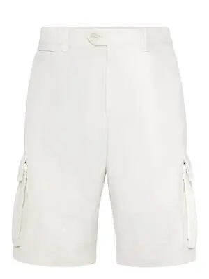 Brunello Cucinelli Gabardine Bermuda Shorts - White