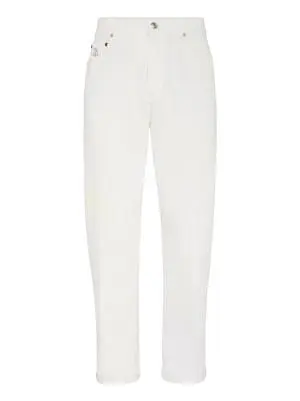 Brunello Cucinelli Cotton Jeans White