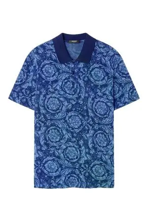 Versace Barocco Polo Shirt - Blue