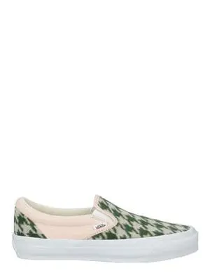 VANS Slip-On Sneakers With Houndstooth Pattern Green