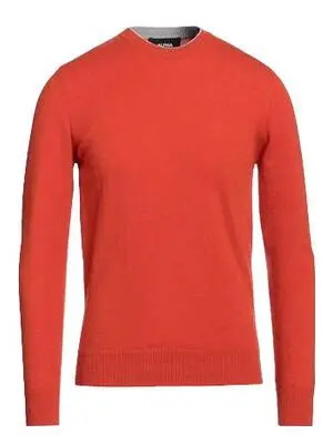 Alpha Studio Geelong Wool Crewneck Sweater - Orange