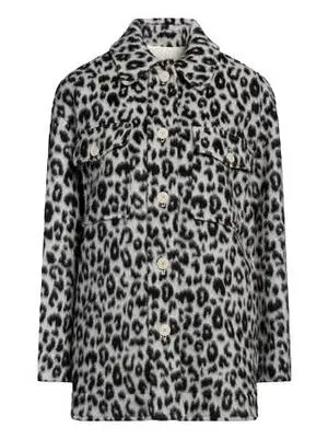 Isabel Marant Virgin Wool Leopard-print Coat - Black