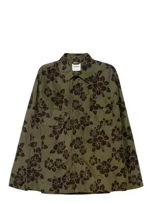 Aspesi Hibiscus-print Lightweight Jacket - Green