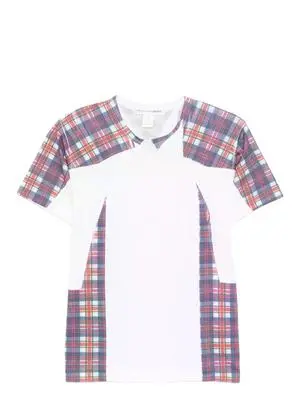 Comme Des Garçons Tartan Overprint T-shirt - White