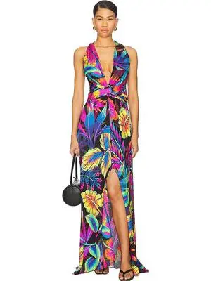 Luli Fama Neon Nights Maxi Dress - Multicolor