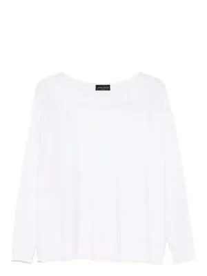 ROBERTO COLLINA Fine-ribbed Top - White