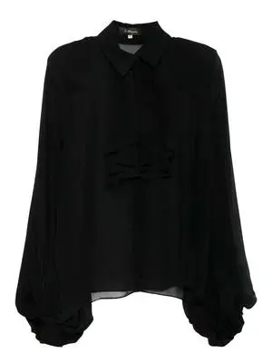 M.MARQUISE Scarf Blouse - Black