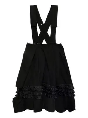 BLACK COMME DES GARÇONS Taffeta Frill Pinafore - Black
