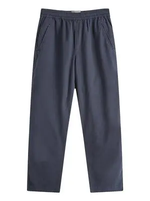 Folk Drawcord Assembly Trousers - Navy Mini Stripe