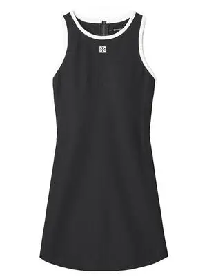 Tory Burch Jersey Racerback Tennis Dress - Black/snow White
