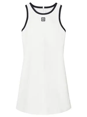 Tory Burch Jersey Racerback Tennis Dress - Snow White/deep Navy
