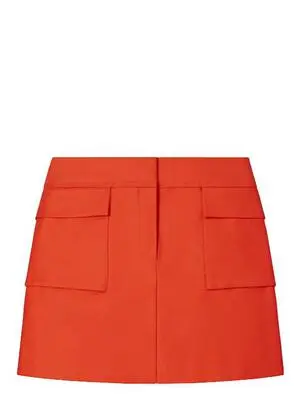 Tory Burch Cotton Mini Skirt - Blazing Red