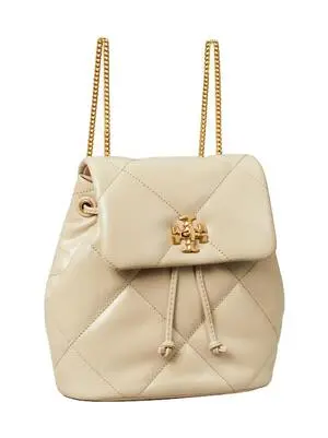 Tory Burch Mini Kira Diamond Quilt Backpack - Light Stone
