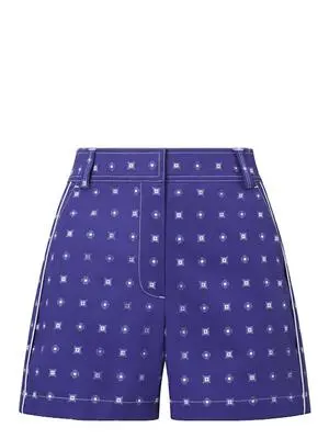 Tory Burch Twill Camp Short - Ballpoint Ink Nothing Ditsy