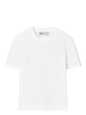 Tory Burch T Monogram Jacquard Sweater - White
