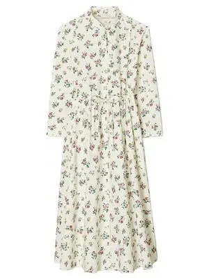 Tory Burch Cotton Shirt Dress - Multi Ditsy Floral