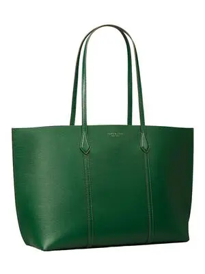 Tory Burch Pebbled Leather Tote Dark Kale