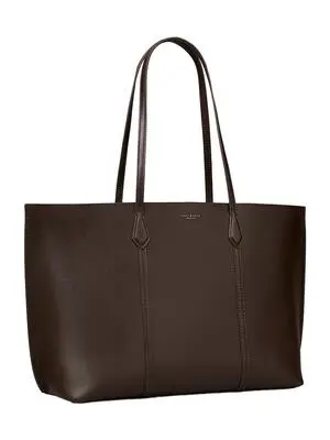 Tory Burch Pebbled Leather Tote - Deep Brown
