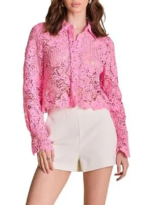 ENDLESS ROSE Lace Crop Shirt