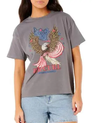Rip Curl Graphic Cotton T-shirt - Charcoal