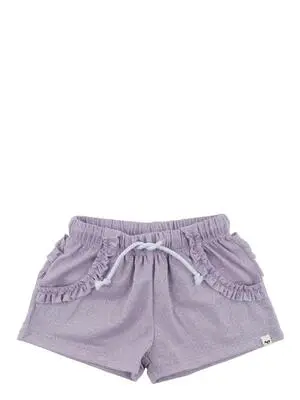 OH BABY! Lottie Sparkle Ruffle Pocket Shorts - Lavender