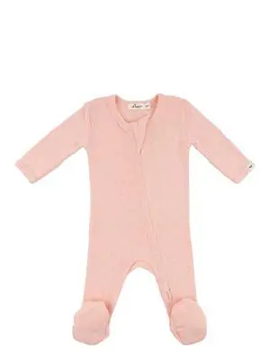 OH BABY! Hearts Pointelle Footie - Pink