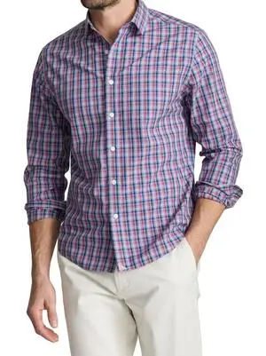UNTUCKIT Royston Wrinkle Free Cotton Button-up Shirt - Plum
