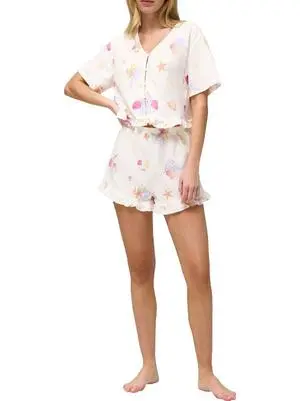 Honeydew Intimates Coastal Cozy Pajama Set - Coral Reef