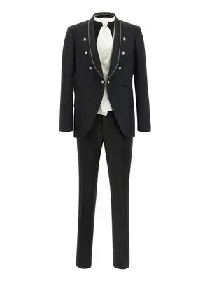 CARLO PIGNATELLI Four-piece Ceremony Suit - Black
