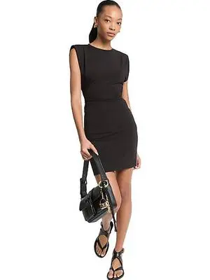 Michael Kors Stretch Viscose Mini Dress - Black