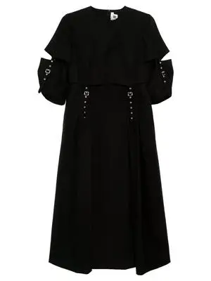 Noir Kei Ninomiya Slashed-sleeves Dress - Black
