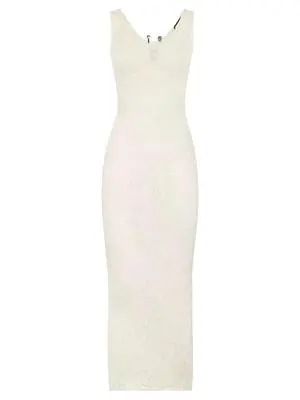 Philipp Plein Monogram Midi Dress - White