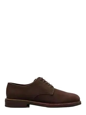 Brunello Cucinelli Lace-up Suede Shoes - C8832 Brown