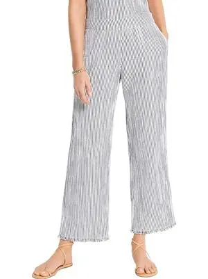 NIC+ZOE Pinstripe Gauze Pants - Indigo Multi