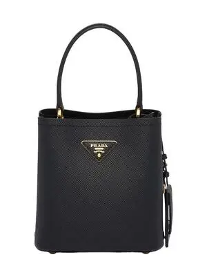 Prada Panier Small Saffiano Leather Bag - Black