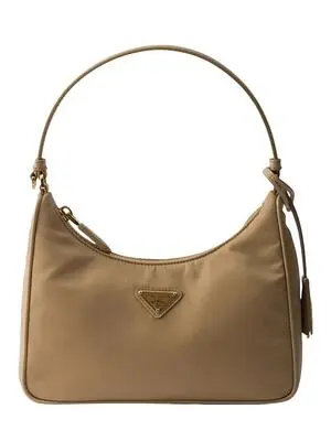 Prada Re-Edition 2005 Re-Nylon And Saffiano Mini Bag Brown/khaki