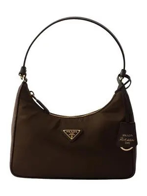 Prada Re-Edition 2005 Re-Nylon And Saffiano Mini Bag Dark Brown