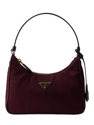 Prada Re-Edition 2005 Re-Nylon And Saffiano Mini Bag Drak Red