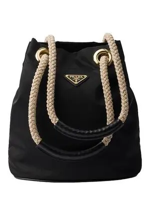 Prada Prada Re-Nylon Small Bucket Bag Black