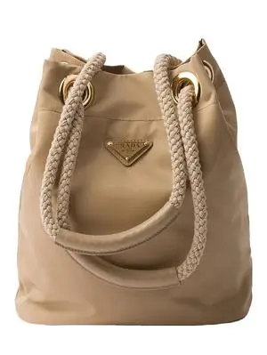 Prada Re-nylon Small Bucket Bag - Brown