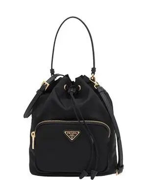 Prada Duet Re-nylon Bucket Bag - Black