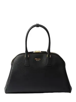 Prada Large Saffiano Leather Handbag Black