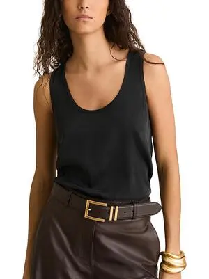 REISS Ruby Silk Blend Cami - Black