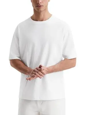 REISS Oversized Garment Dyed Tee - White