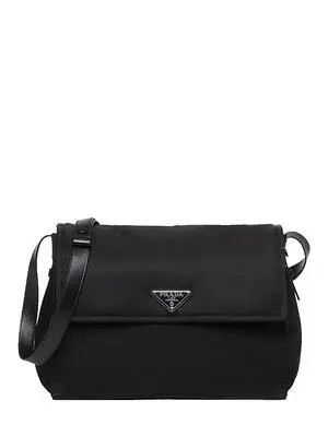 Prada Traveller Large Padded Re-nylon Shoulder Bag - Black