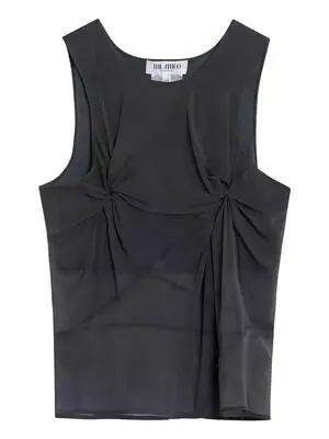 Attico Long-Patch Tank Top Blue