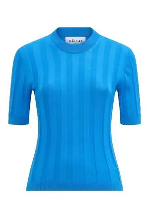 CALLAS MILANO Callas Milano Deeda Crewneck Rib Sweater Blue