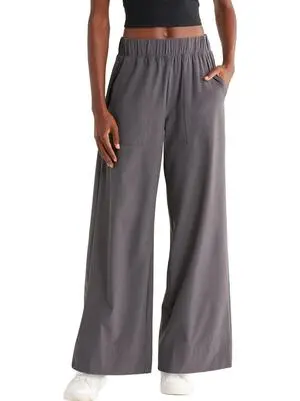 Beyond Yoga Wide-Leg Utility Trousers Graphite