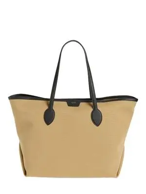 Khaite Medium Amalia Canvas Tote Black/ Honey 618